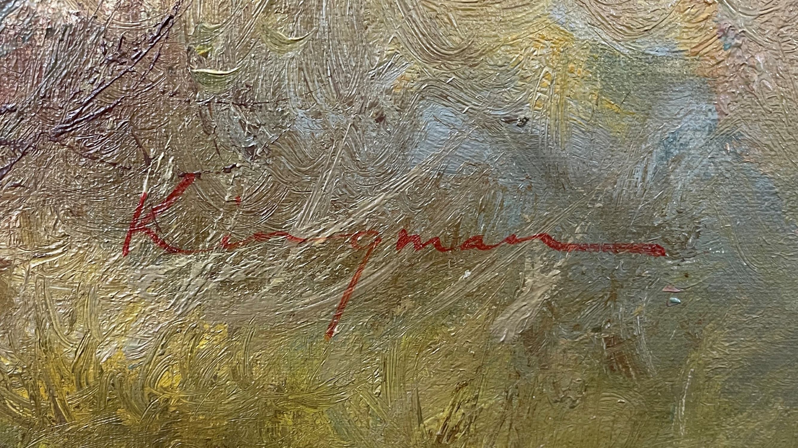 Eugene Kingman (1909-1975) - large oil on canvas depicting a pointer ...