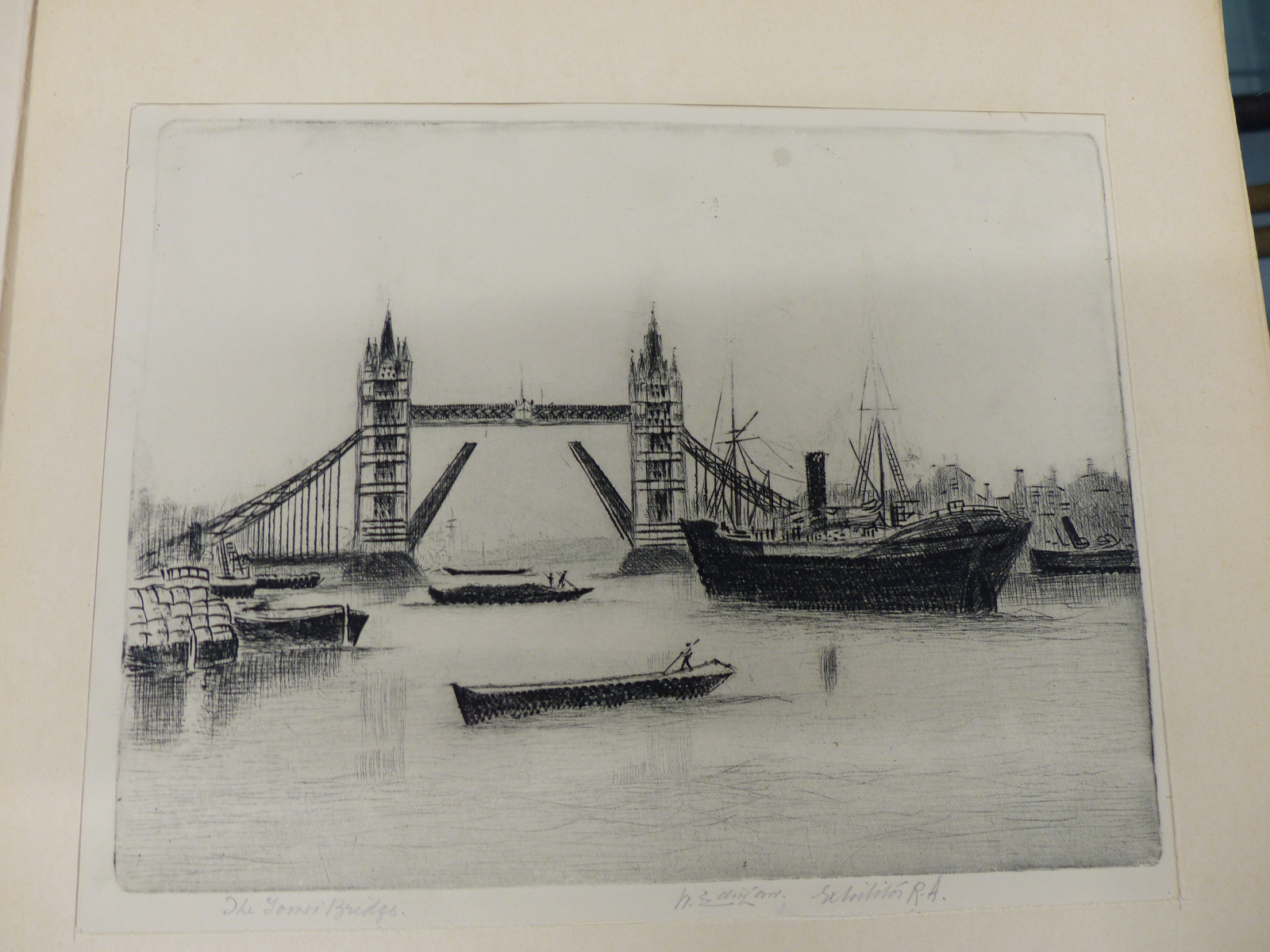 WALTER EDWIN LAW (1865-1942), A FRAMED ETCHING OF THE TOWER, TOGETHER ...