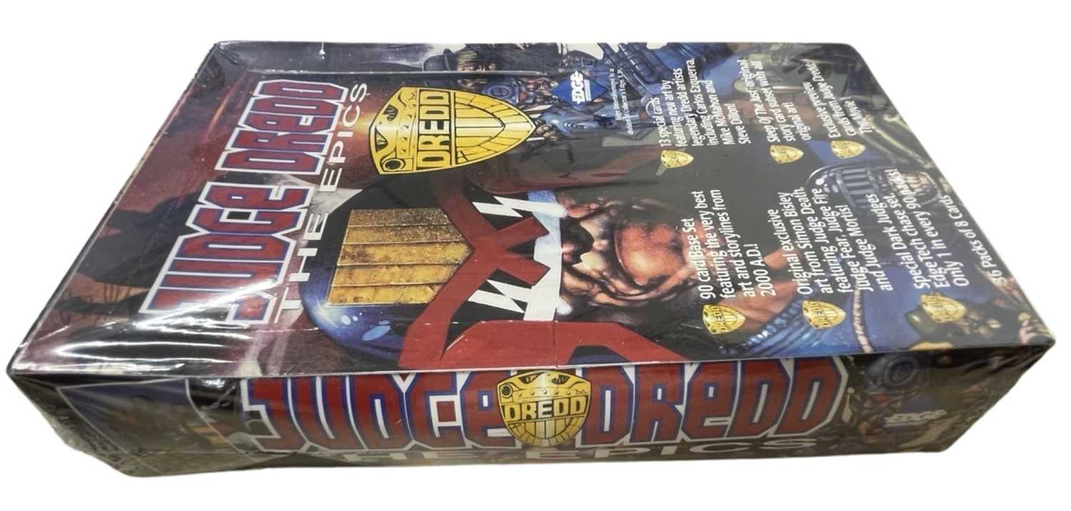 A sealed box of 1995 Judge Dredd: The Epics trading card packs, by Edge ...