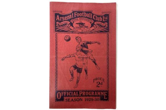 An Arsenal Football Club home match programme, Season 1929-30, v Aston ...