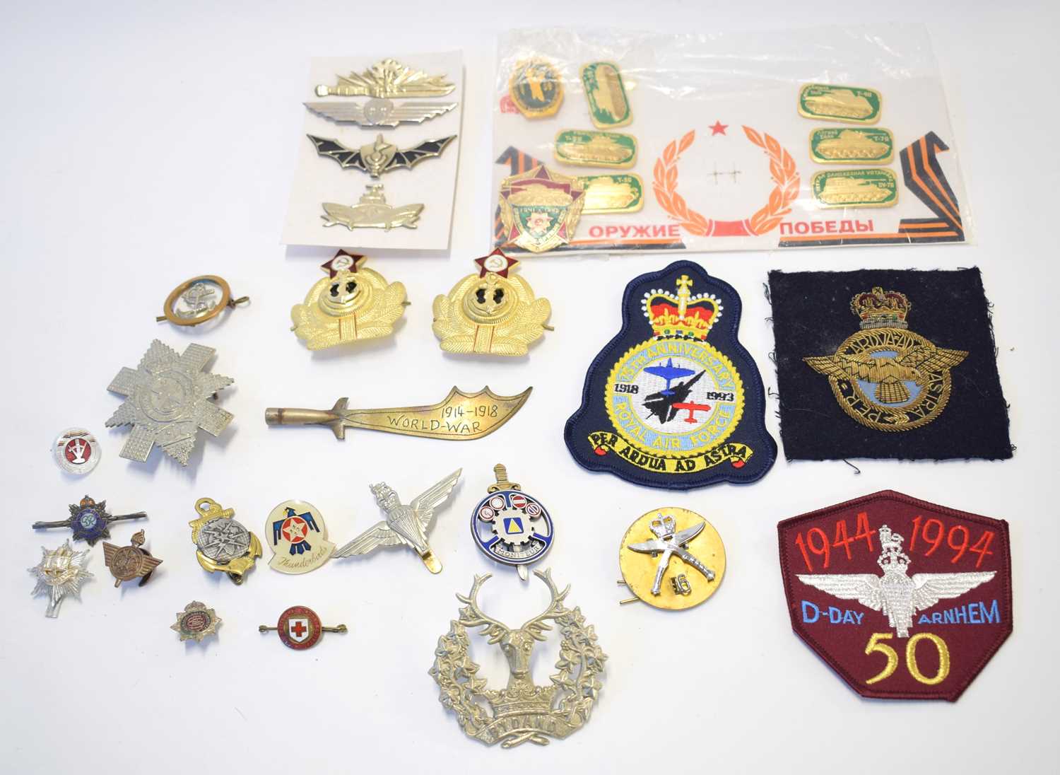 Quantity of foreign military badges to include Soviet, DDR, French and ...