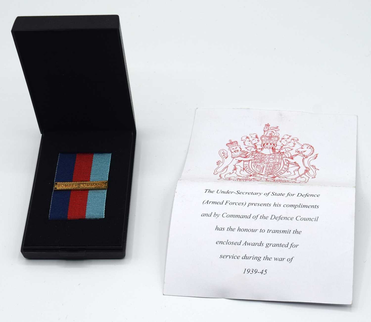 Recent issue Second World War RAF Bomber Command clasp in box of issue ...