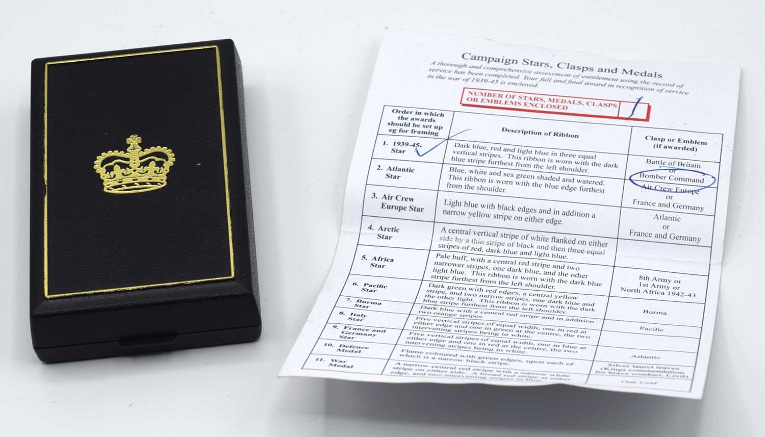 Recent issue Second World War RAF Bomber Command clasp in box of issue ...