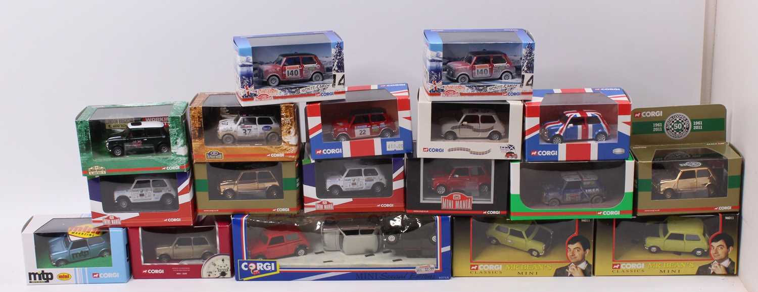 18 Corgi Classics modern issue 1/36th scale Mini's, with specific ...