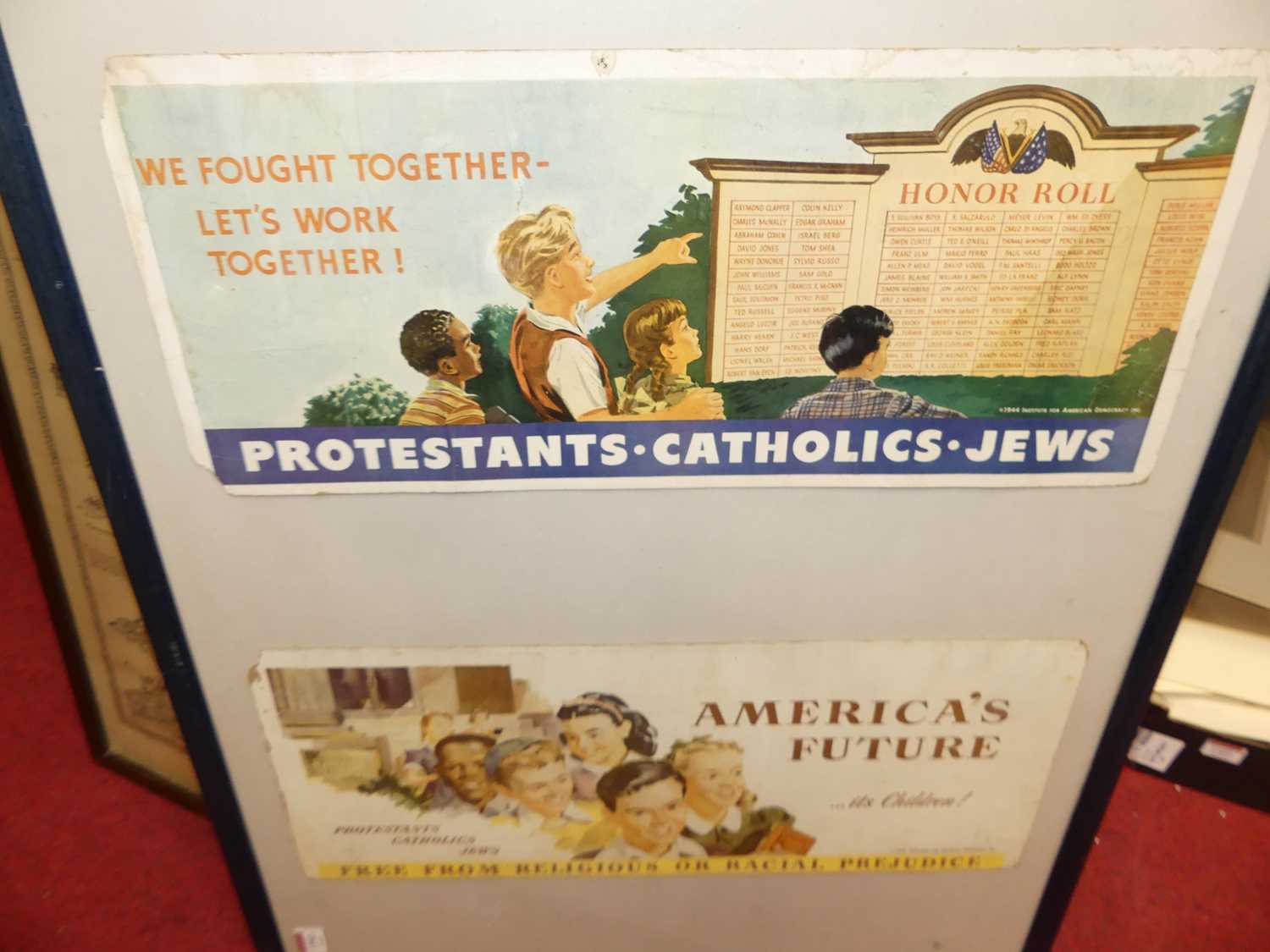 Two American post-WW2 propaganda posters, published 1945 by the ...