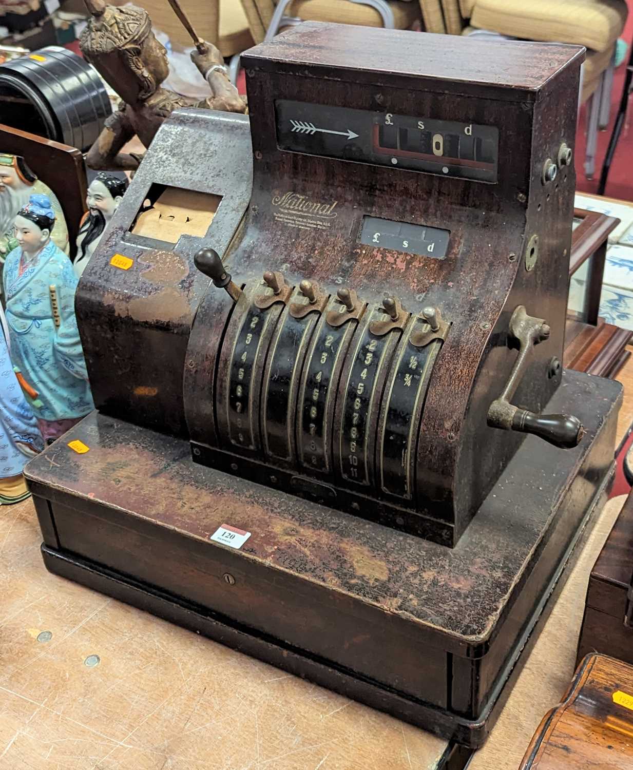 An early 20th century cash register, manufactured by The National Cash ...