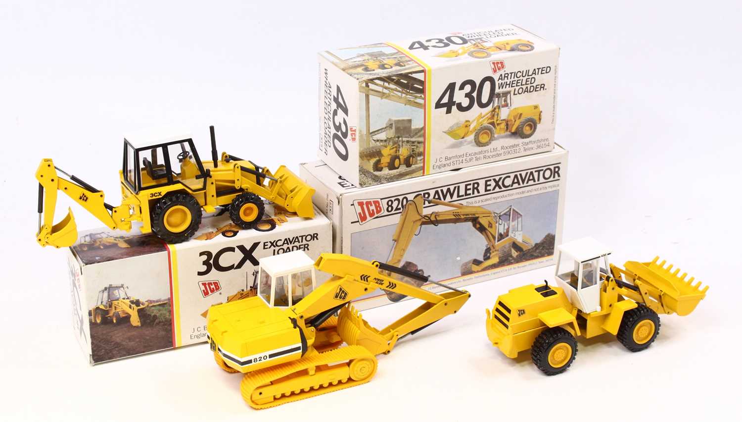 An NZG 1/50 scale JCB-related diecast group of four to include No. 286 ...