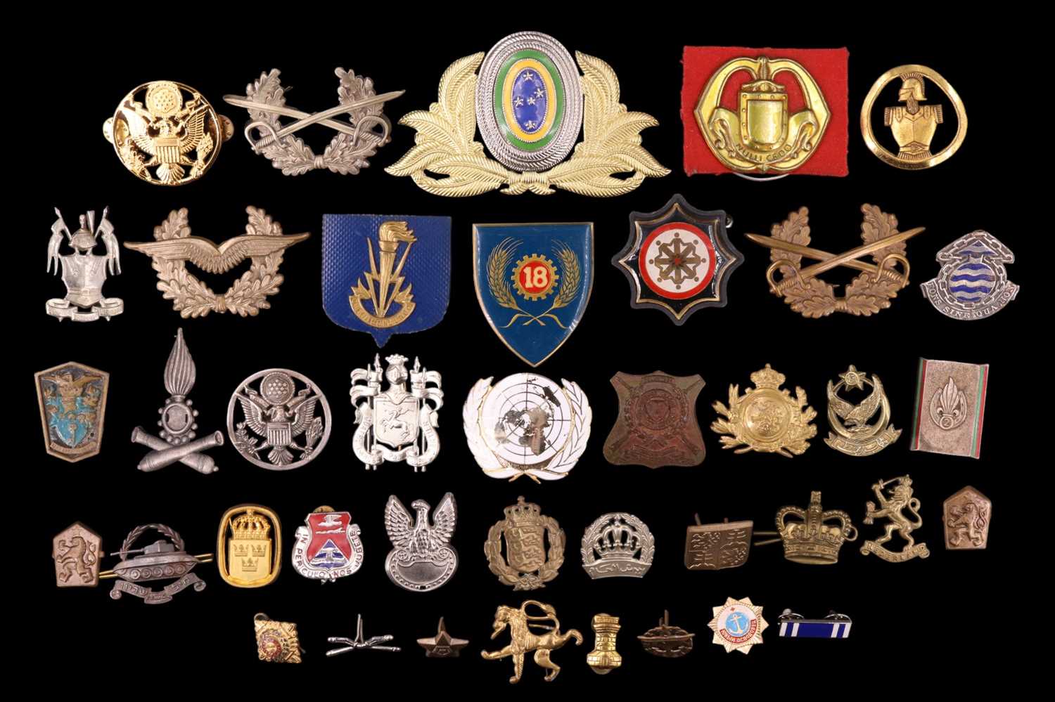 A collection of world military badges