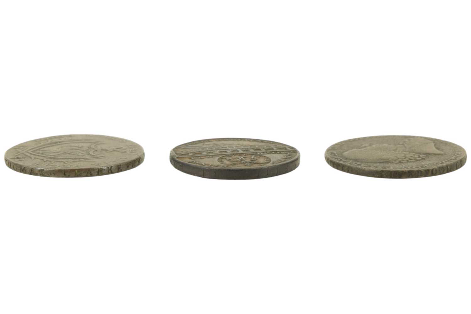A collection of largely Georgian Conder and gaming tokens including a ...
