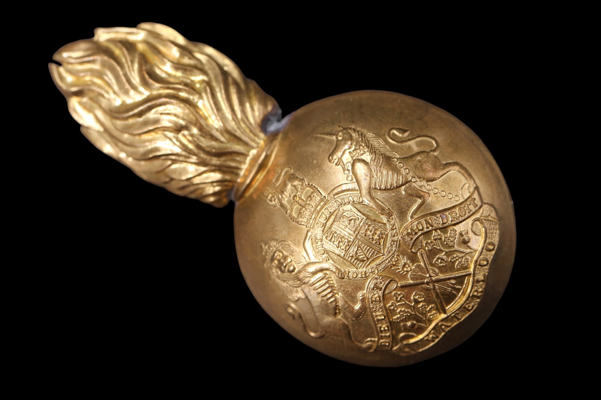 Victorian and later Royal Scots Fusiliers bearskin cap grenade plume ...
