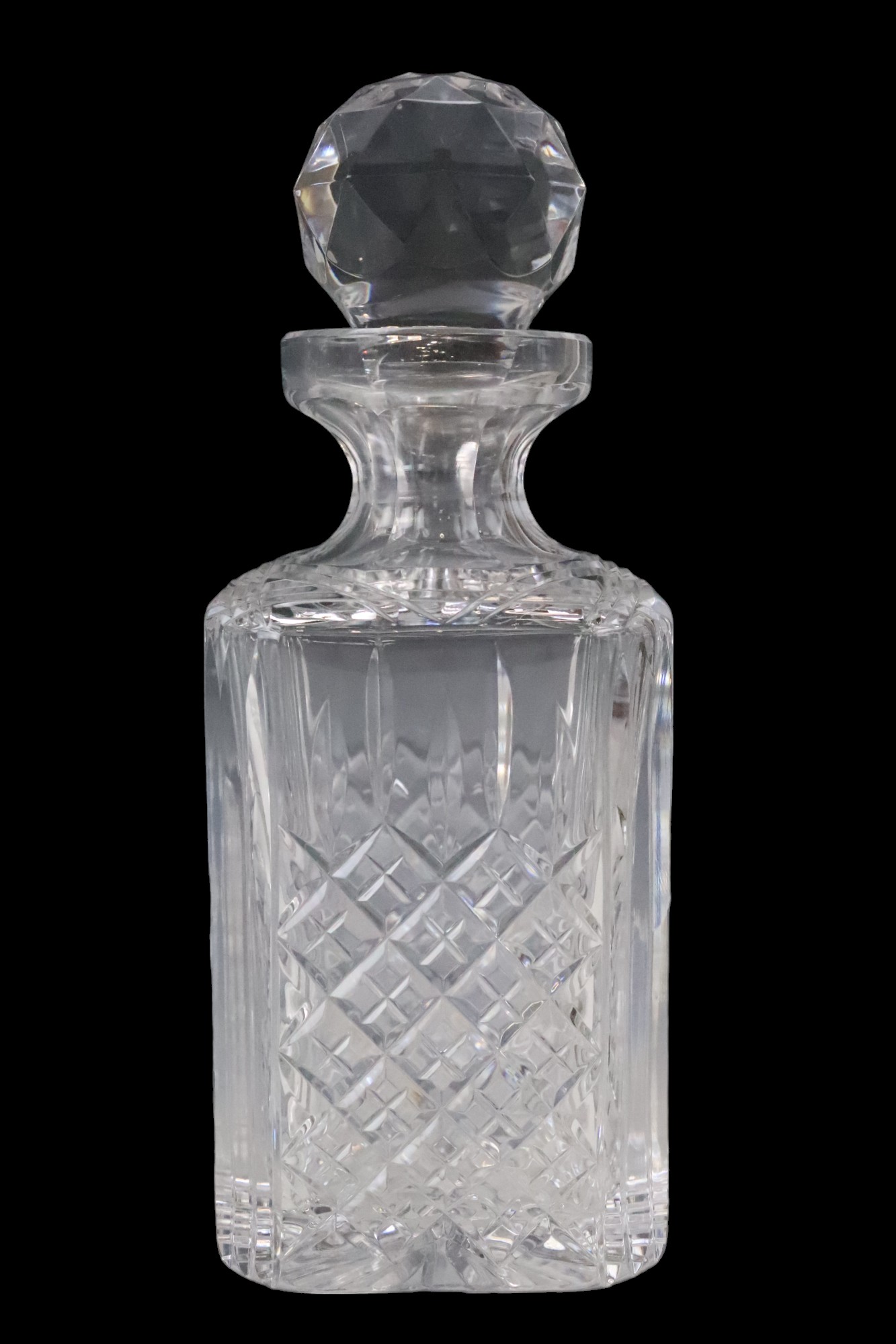 A pair of Stuart Crystal traditional spirit decanters together with ...