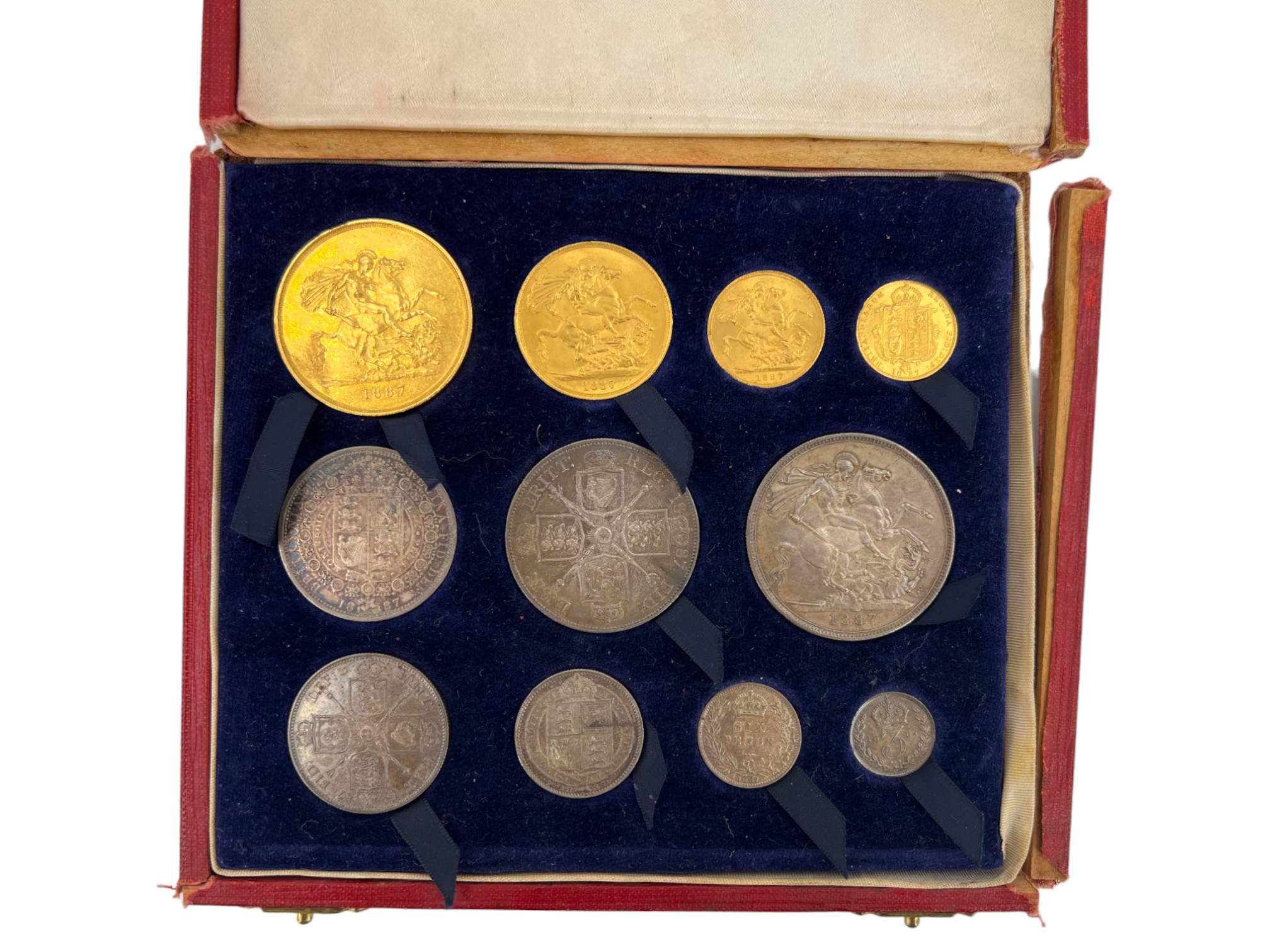 A Queen Victoria 1887 Jubilee eleven-coin specimen set, comprising gold ...