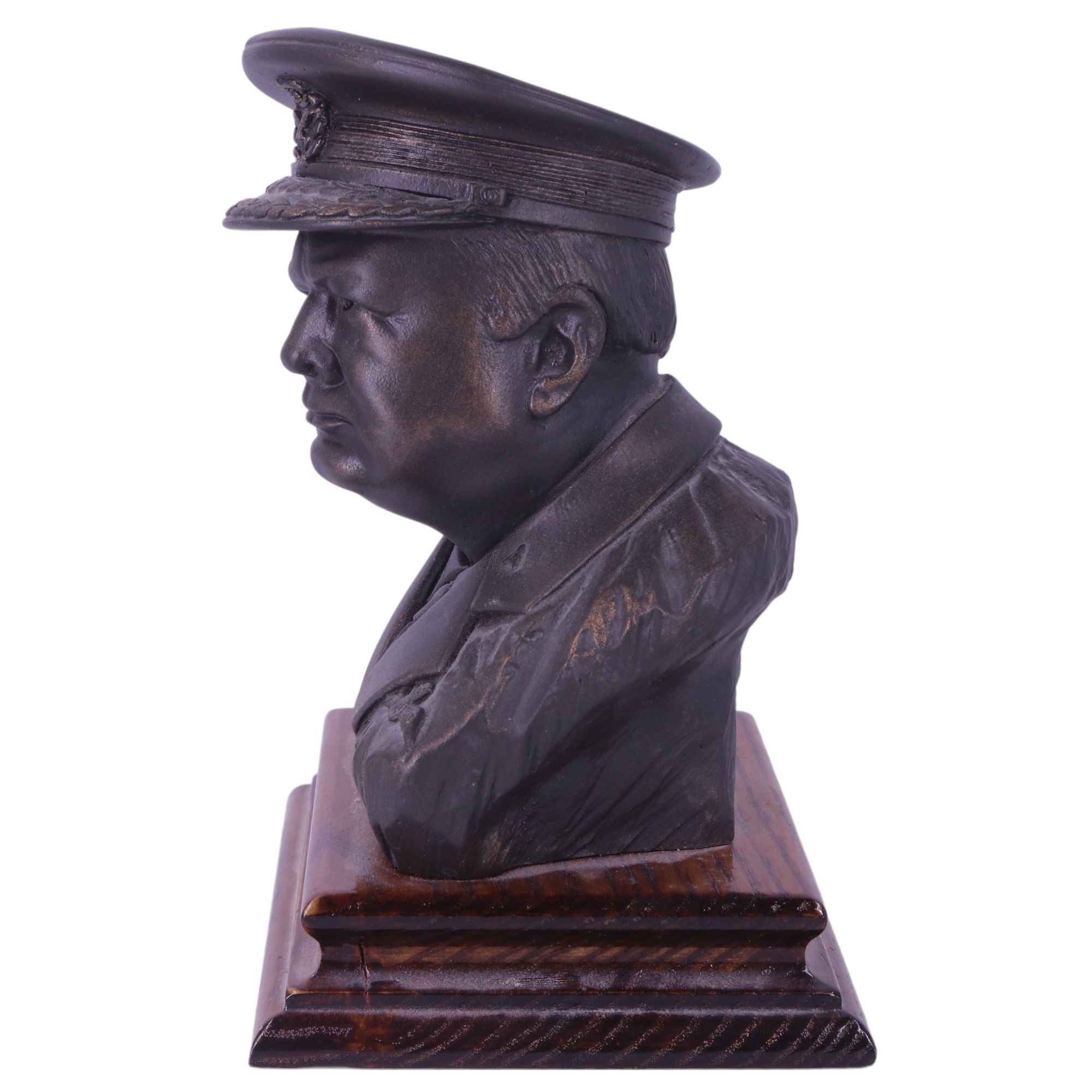 A cold-cast bronze portrait bust of Sir Winston Churchill as RAF Air ...