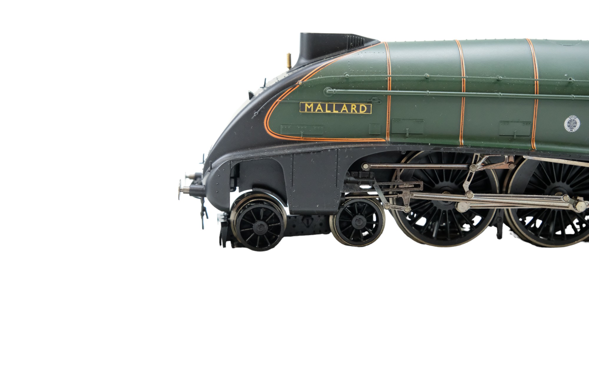 A Hornby British Railway Mallard locomotive and tender cased on a ...