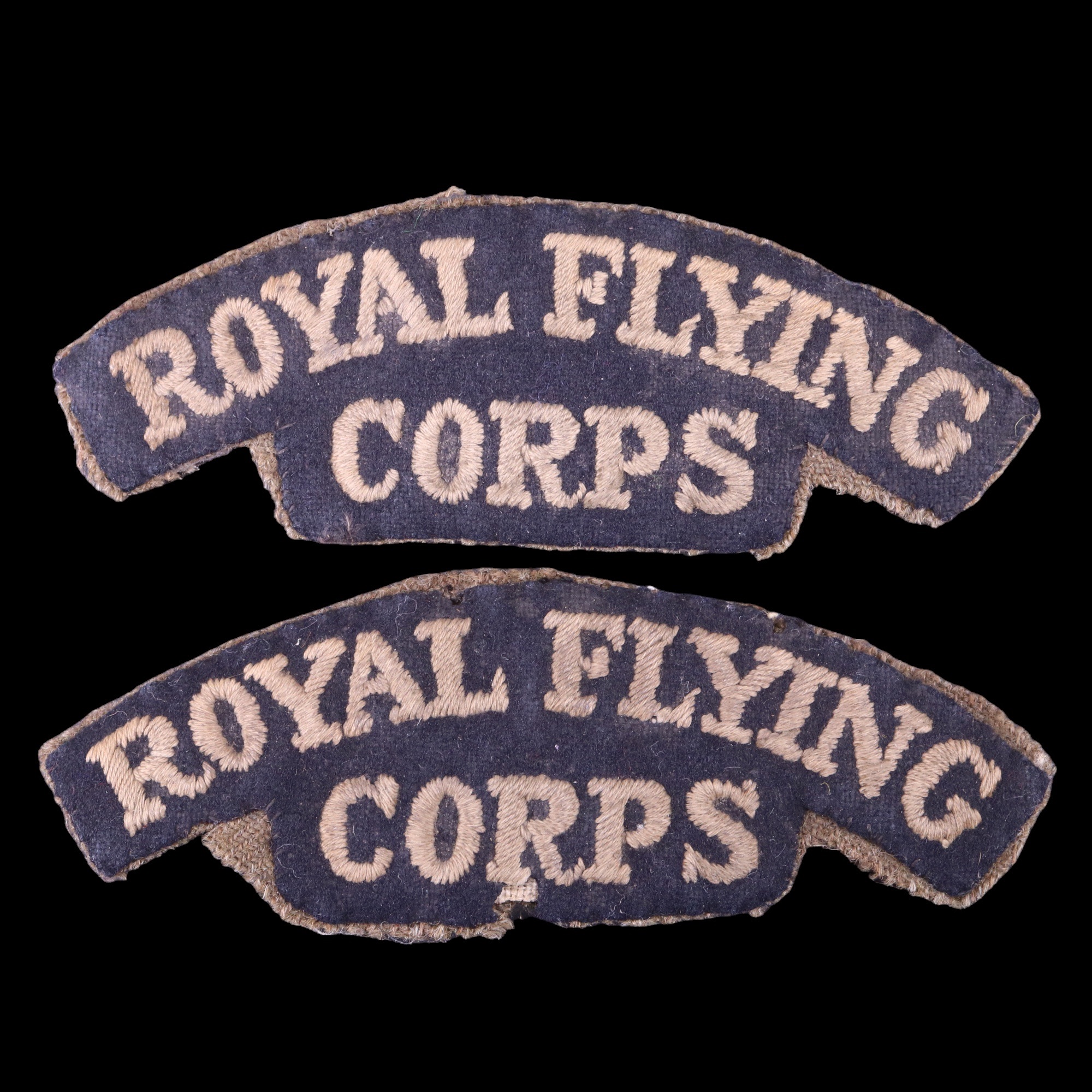 Royal Flying Corps cloth shoulder titles