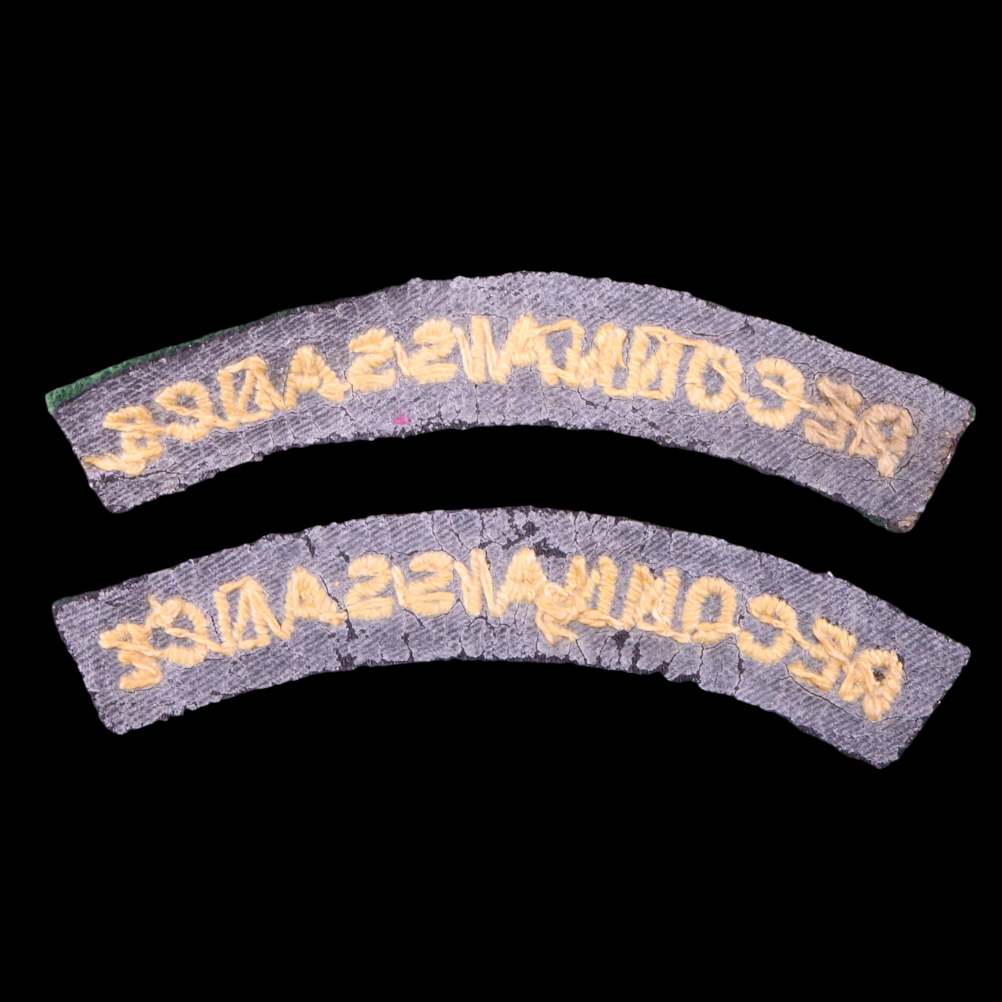Second World War Reconnaissance Corps shoulder titles