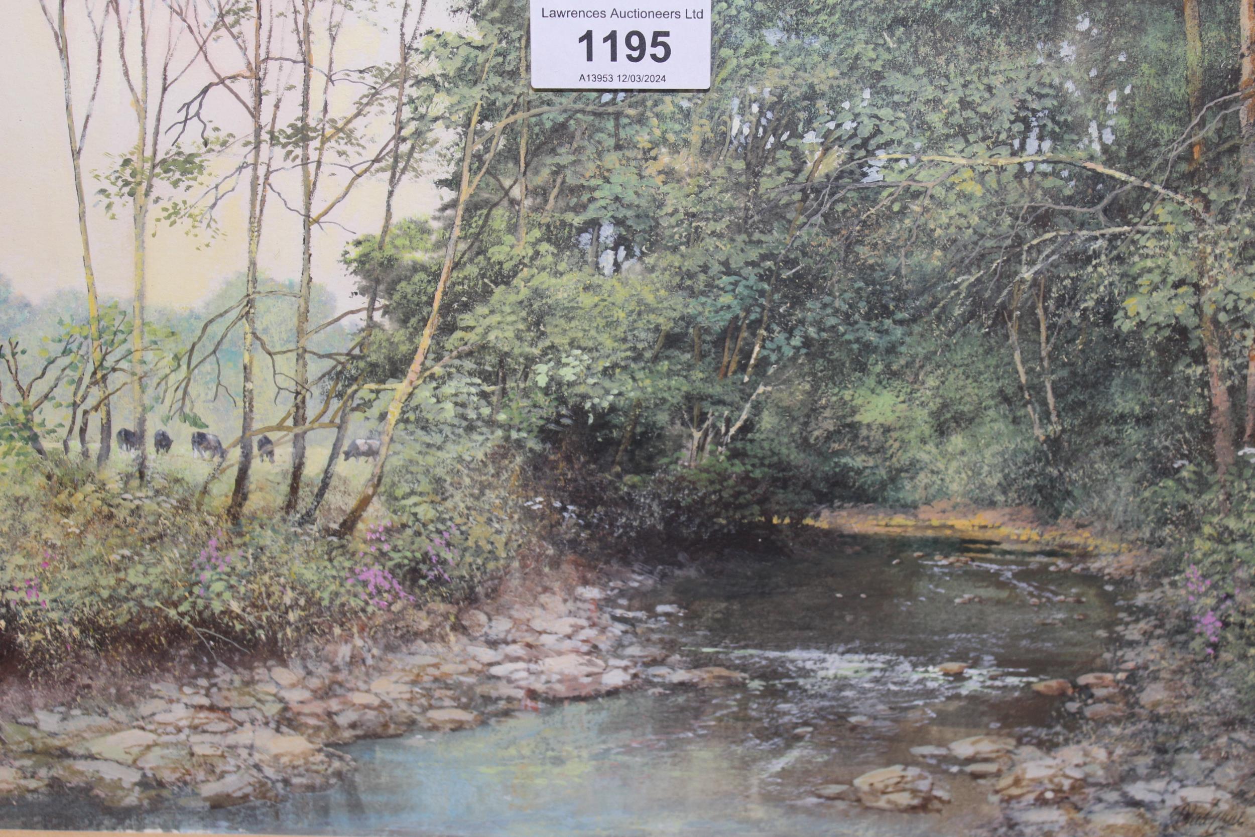 Clive Madgwick RBA, watercolour and gouache, rural river scene with ...