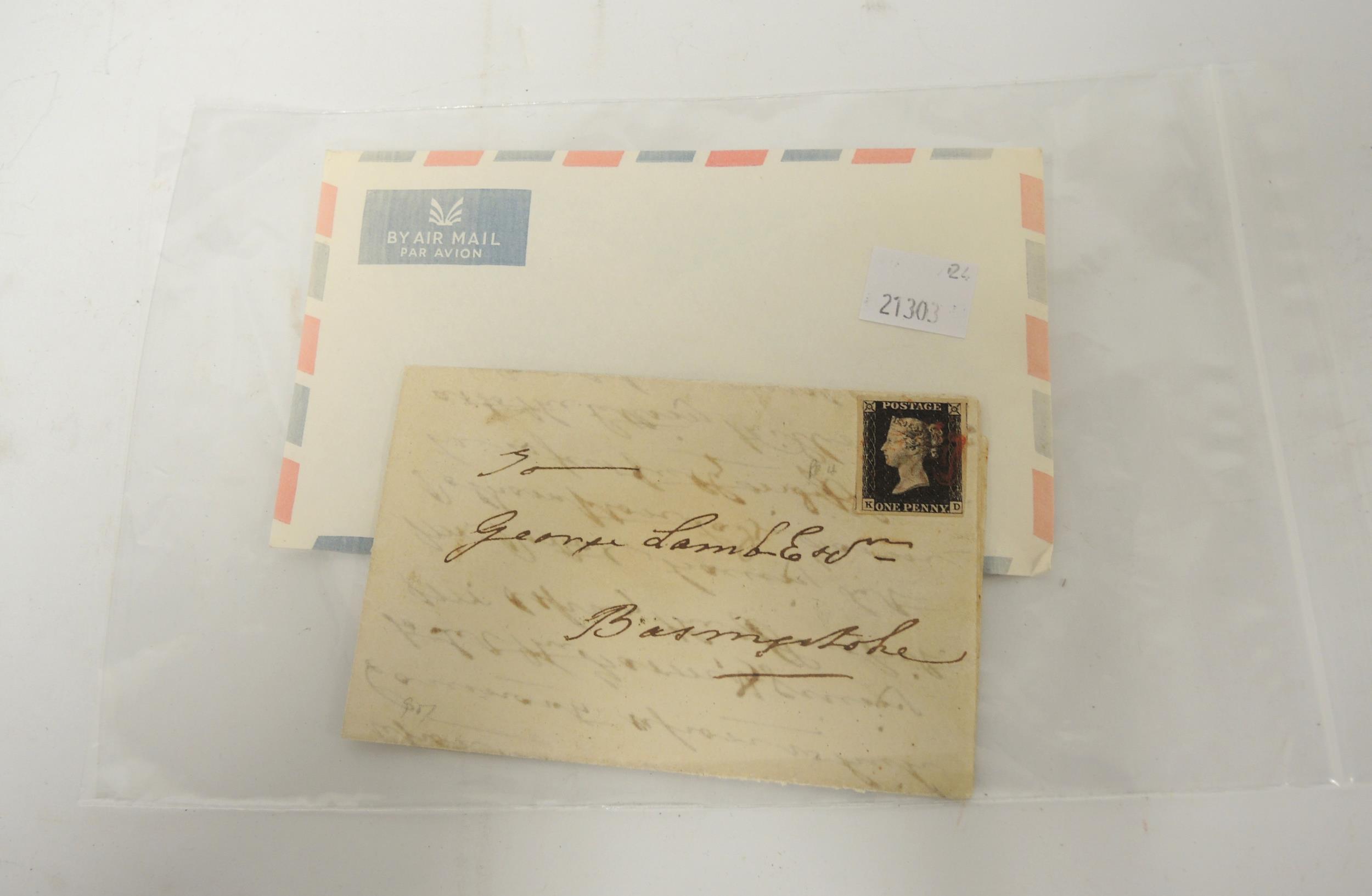 1840 Penny Black postal cover