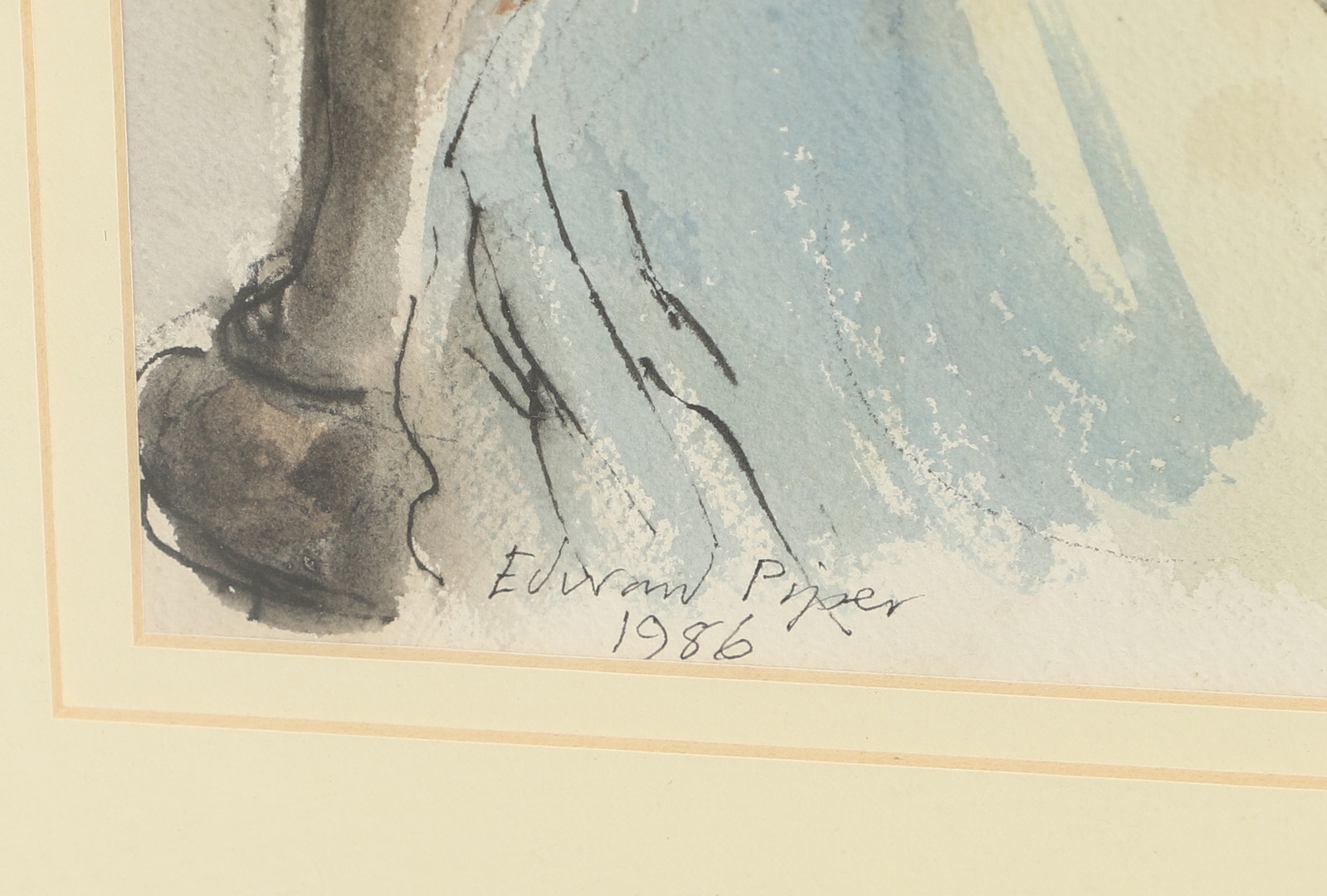 Signed and dated 1986, watercolour with pen and black ink and pencil 34 ...