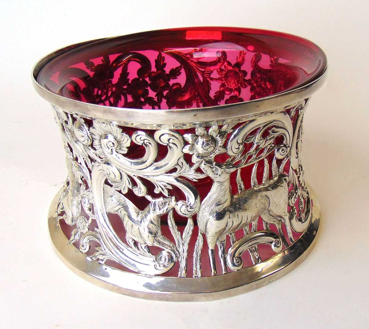 An Irish silver dish ring, Edmond Johnson, Dublin 1902, of circular ...
