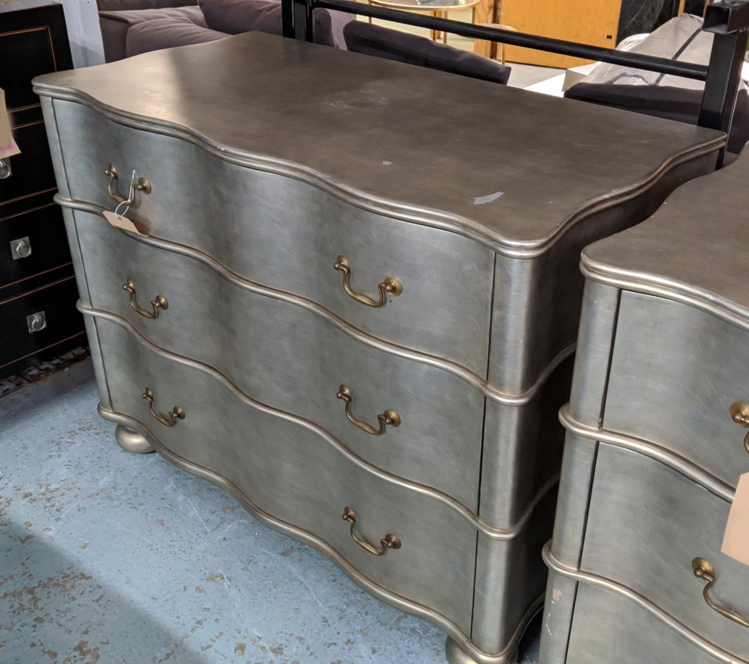 JULIAN CHICHESTER REGENCY WAVE CHEST, 110cm W x 57cm D x 86cm H.