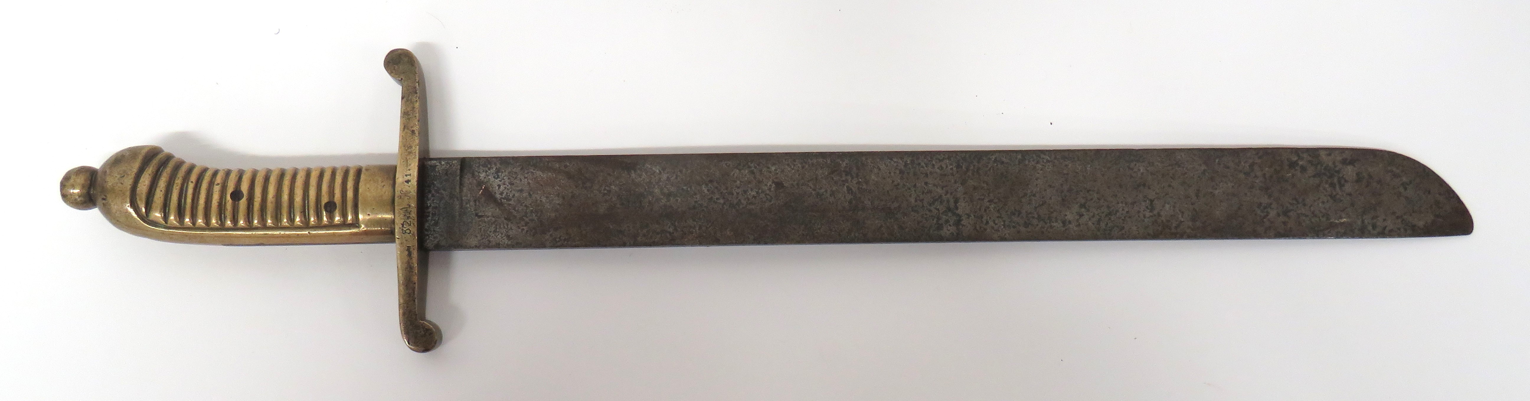 German Model 1845 Short Sword18 1/2 inch, single edged, wide blade with ...