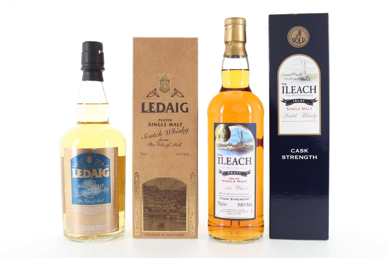LEDAIG AND THE ILEACH CASK STRENGTH SINGLE MALT Ledaig - 42% ABV ...