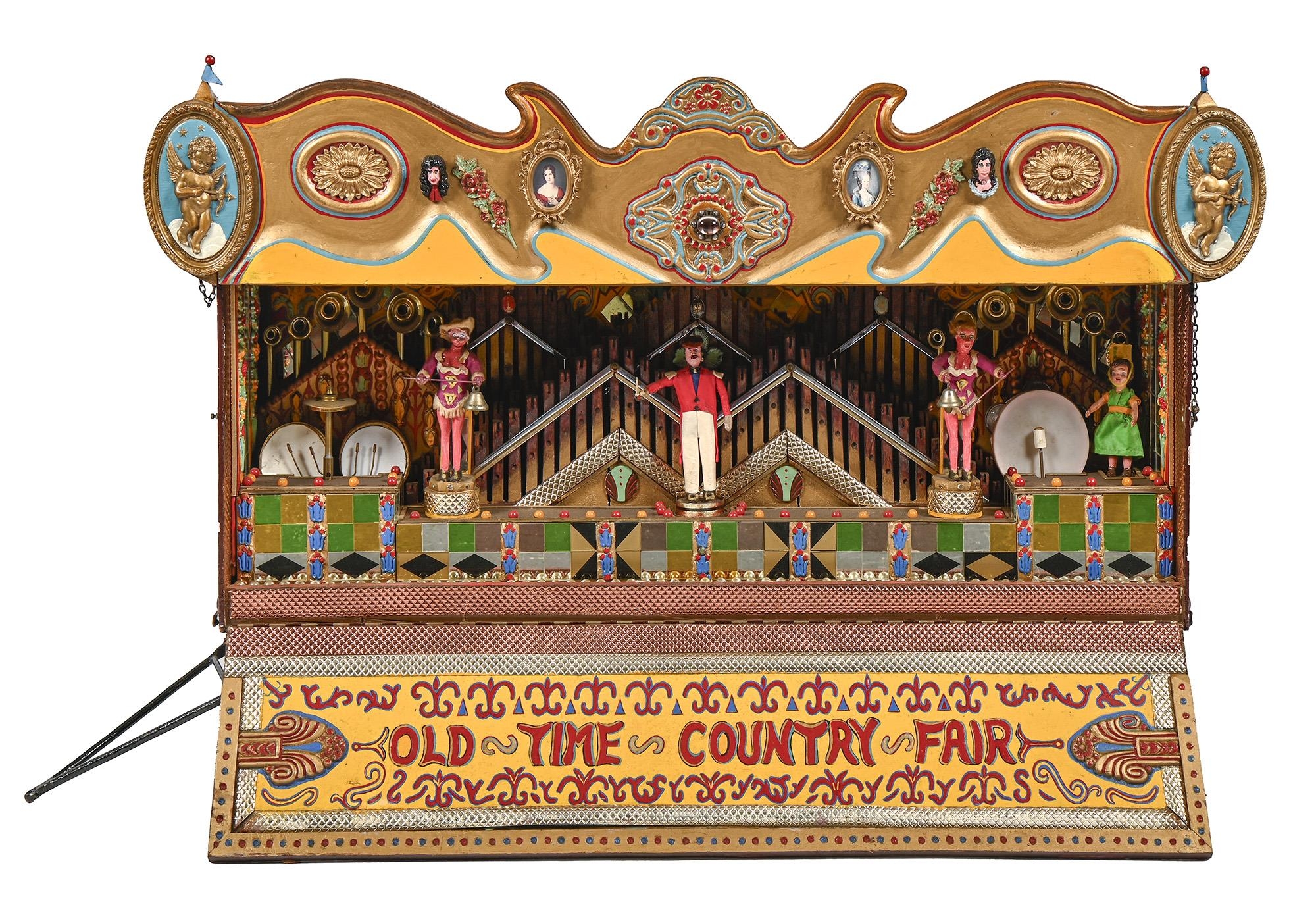 A spectacular model showman's fairground organ, mid 20th c, 65cm h; 105 ...