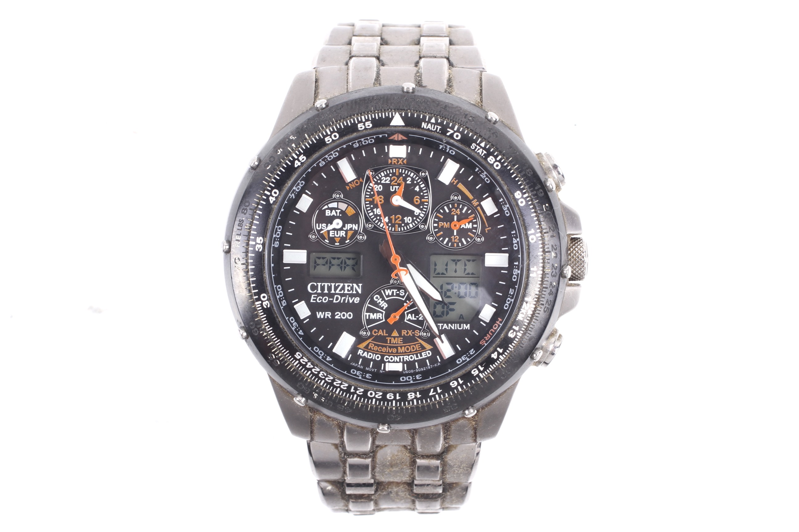 Citizen, Eco-Drive, WR200 Titanium, a gentleman's titanium and black ...