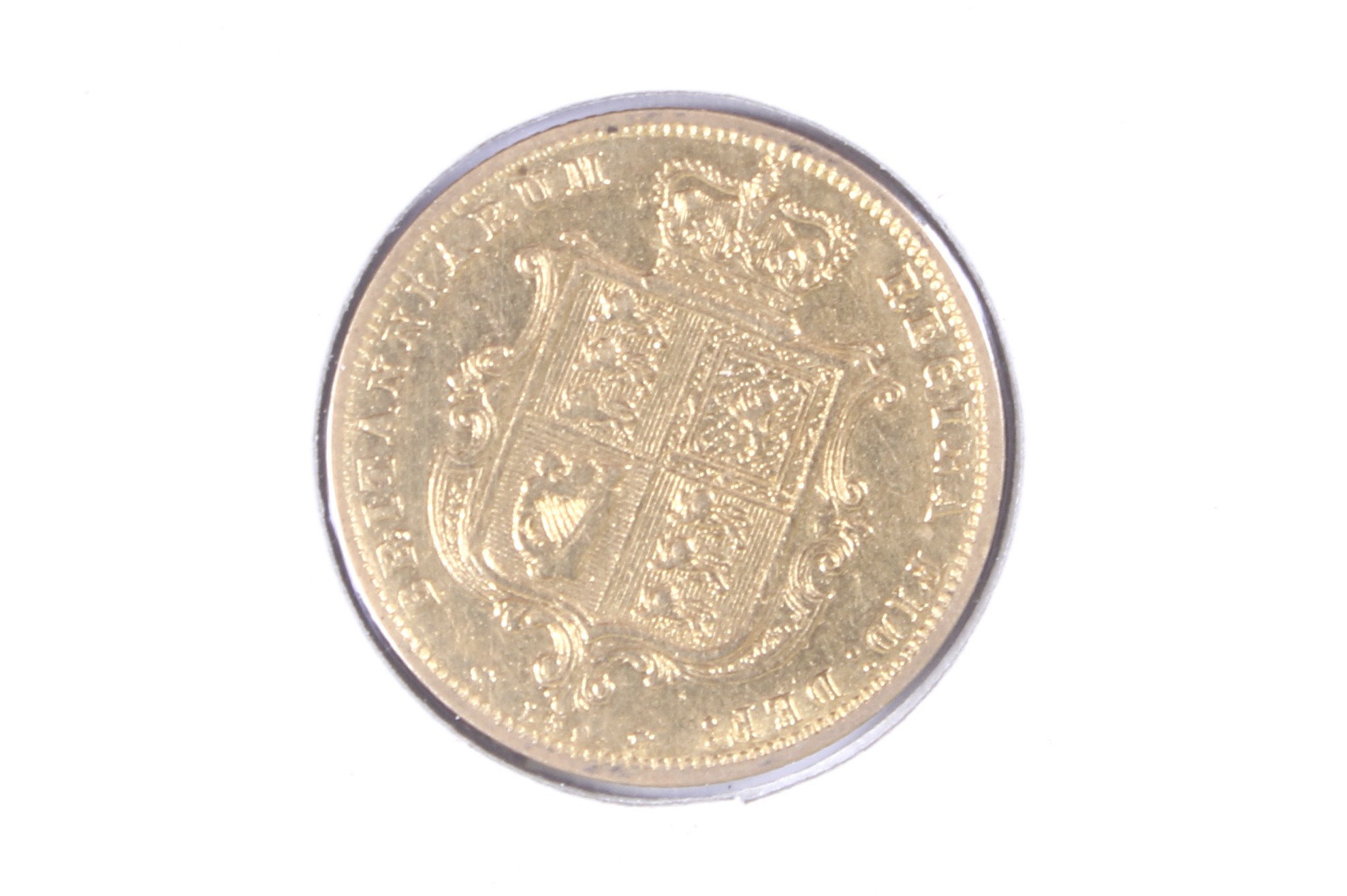 1878 Victoria gold half sovereign coin.