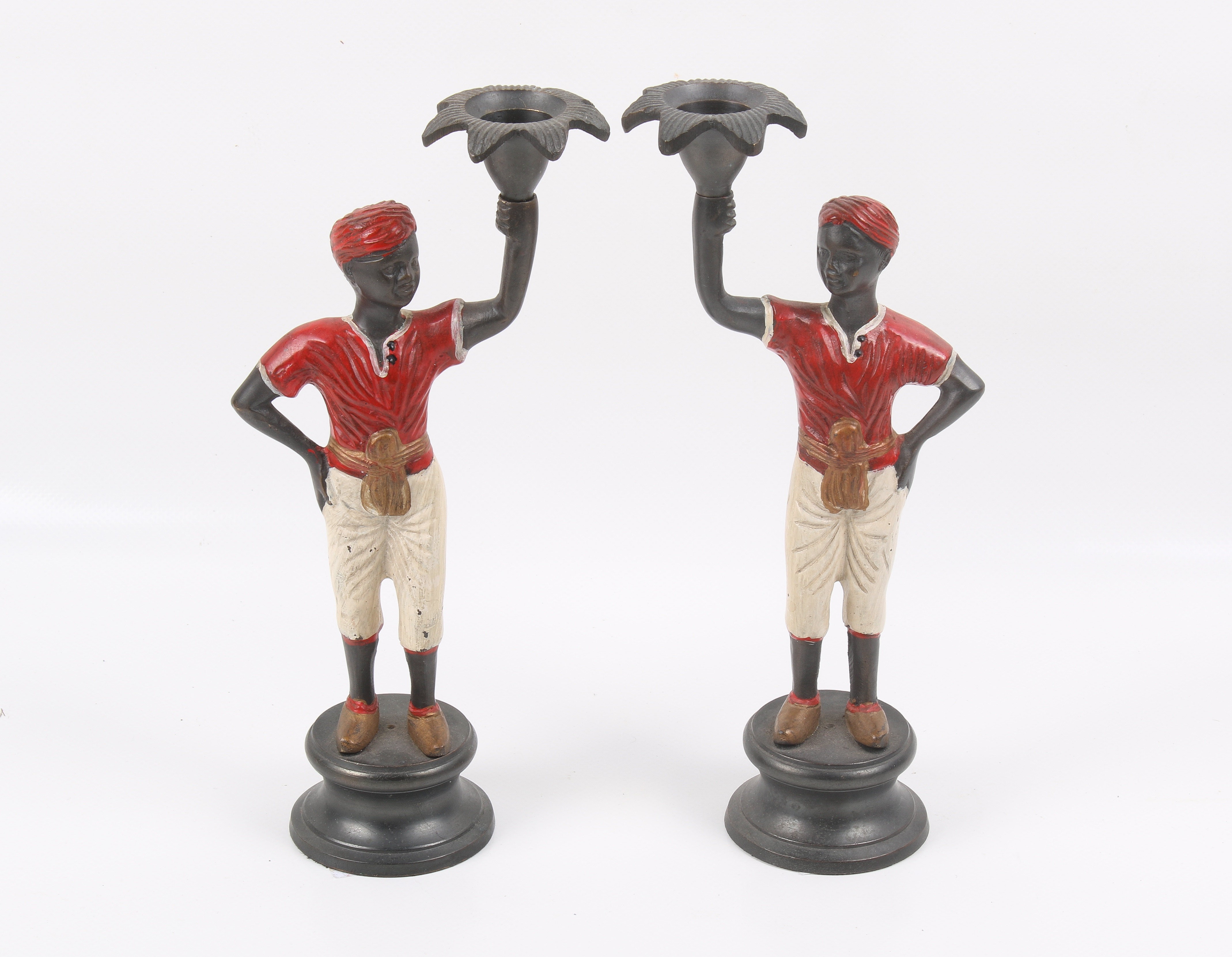 Solid bronze blackamore candlesticks, Austria antique C1875 19th ...