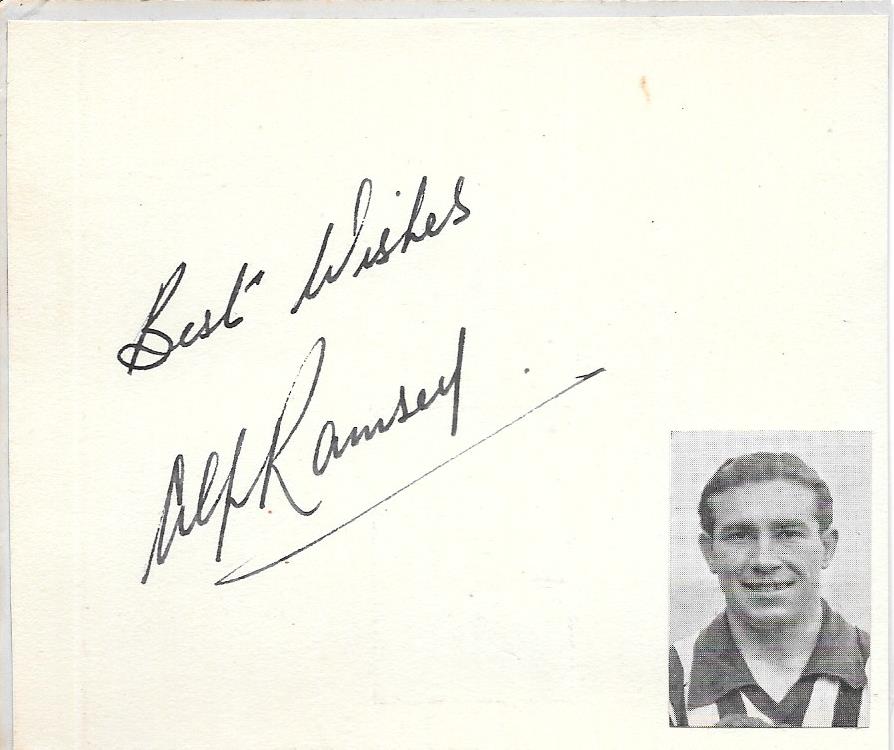 ENGLAND, SOUTHAMPTON, TOTTENHAM ALF RAMSEY AUTOGRAPH Original Alf ...