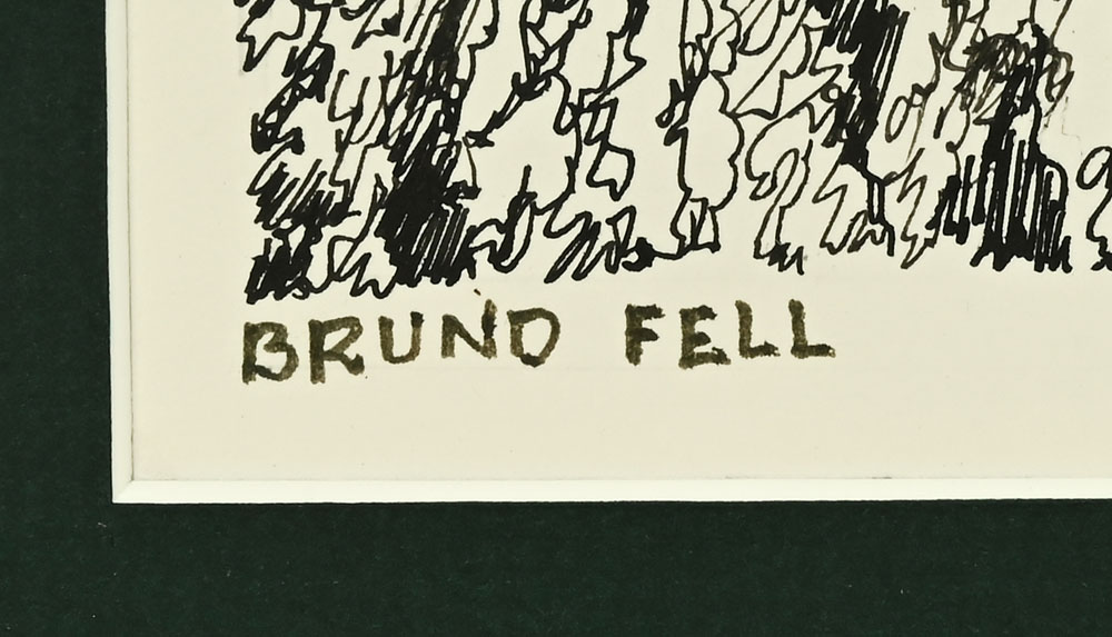Alfred Wainwright (1907-1991), an original pen and ink drawing Brund ...