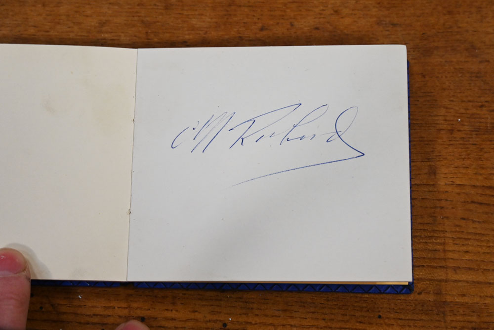 Two autograph books with various signatures to include Buddy Holly ...