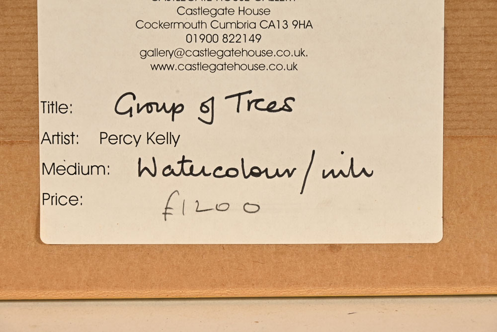 Percy Kelly (1918-1993), a watercolour "Group of Trees". 13.5 cm x 20 ...