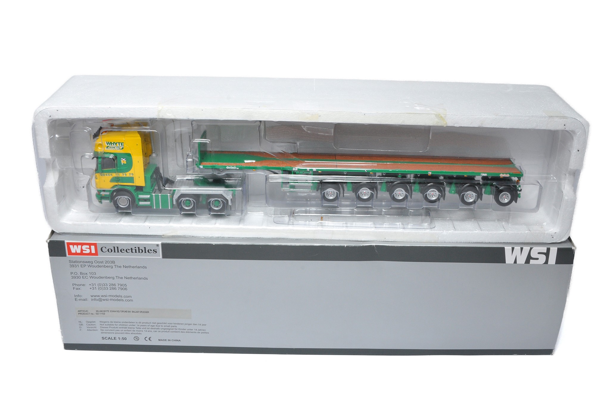 WSI diecast model truck issue comprising Scania Topline Ballast Trailer ...