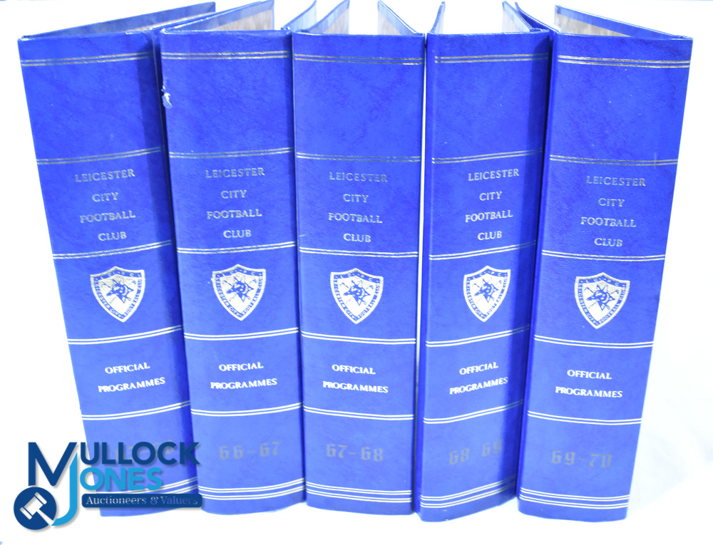 Leicester City FC home football programmes 1965-1970 in binders. 1965/ ...