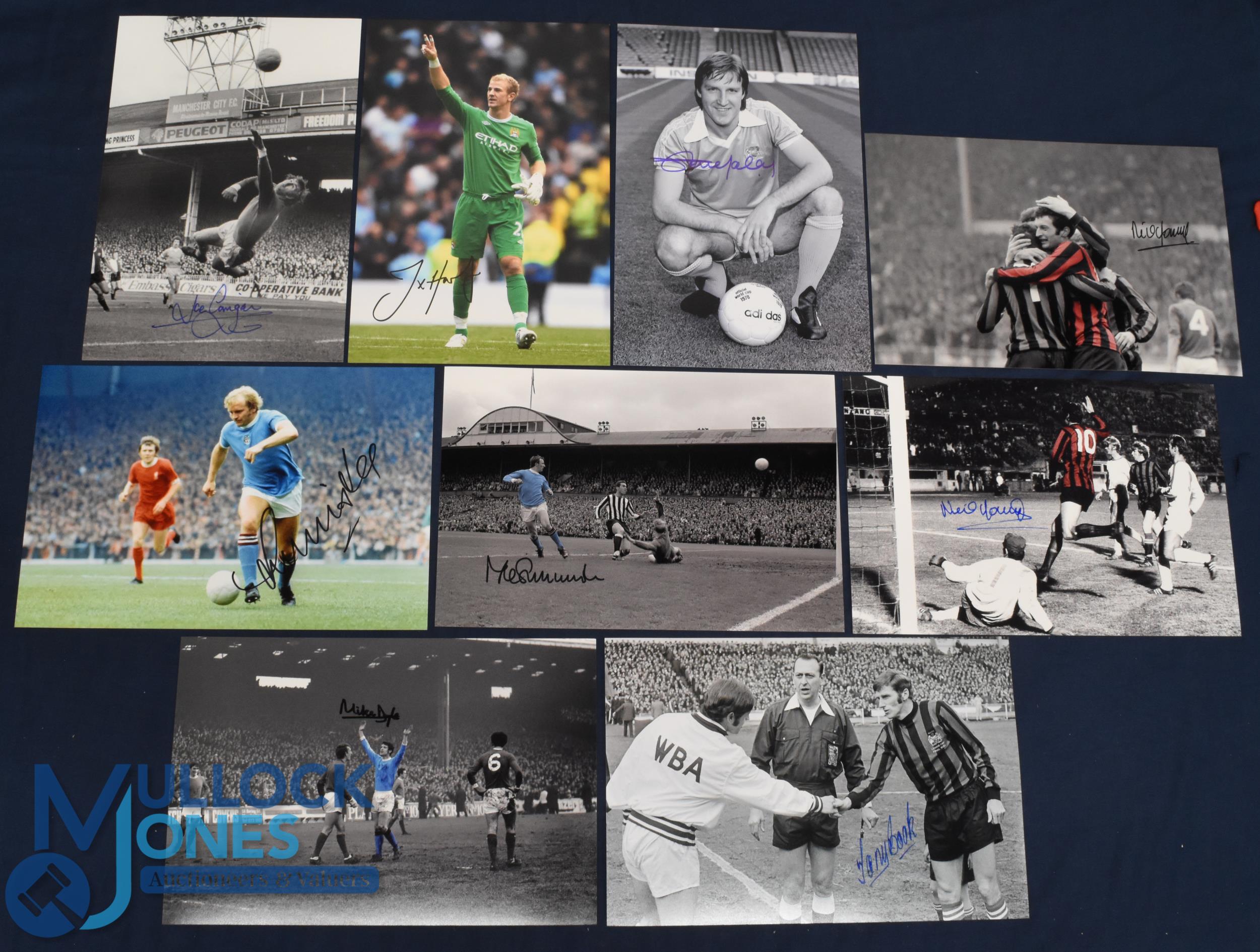 Manchester City photographs, all signed, size 12" x 8" 1960s - 1980s ...