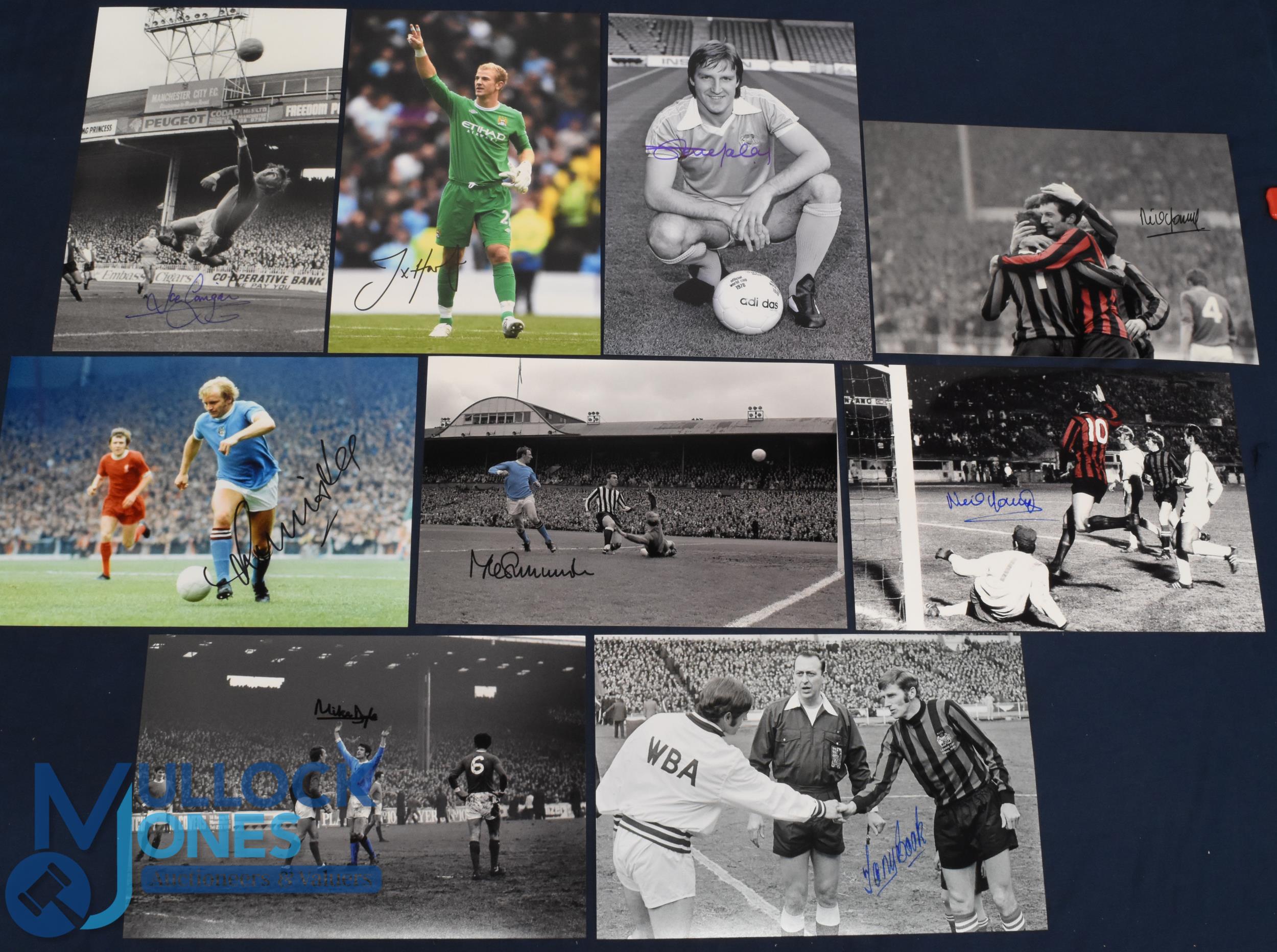 Manchester City photographs, all signed, size 12" x 8" 1960s - 1980s ...