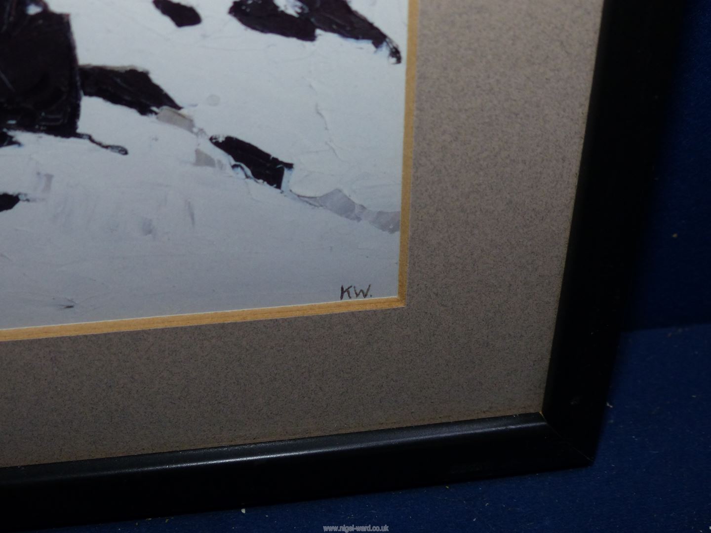 A framed atmospheric Kyffin Williams Print of a winter scene, entitled ...