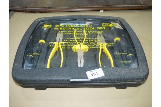 An eight piece insulated electrical tool set.