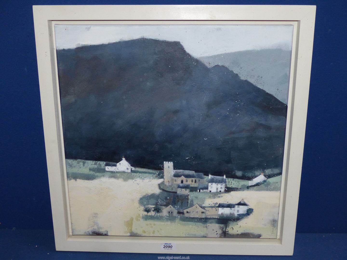 An Oil on canvas depicting Cwmyoy Village, signed lower right by the ...
