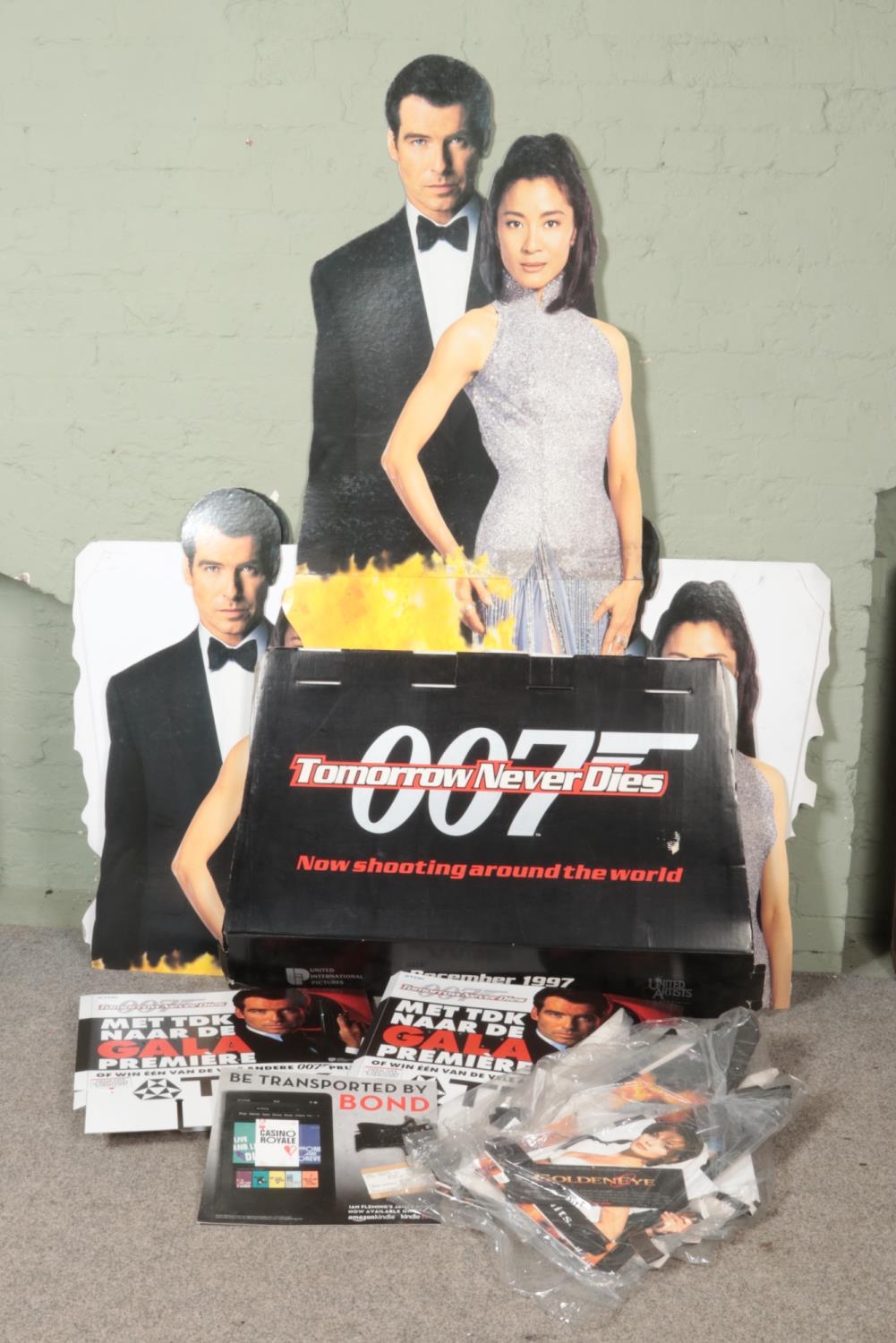 A collection of James Bond promotional boards. Includes Tomorrow Never ...