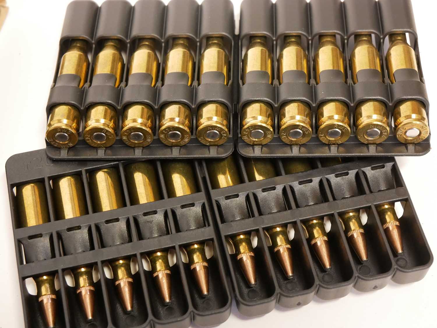 .243 Ammunition, dies and cases, to include 20 rounds of RWS 96grain ...