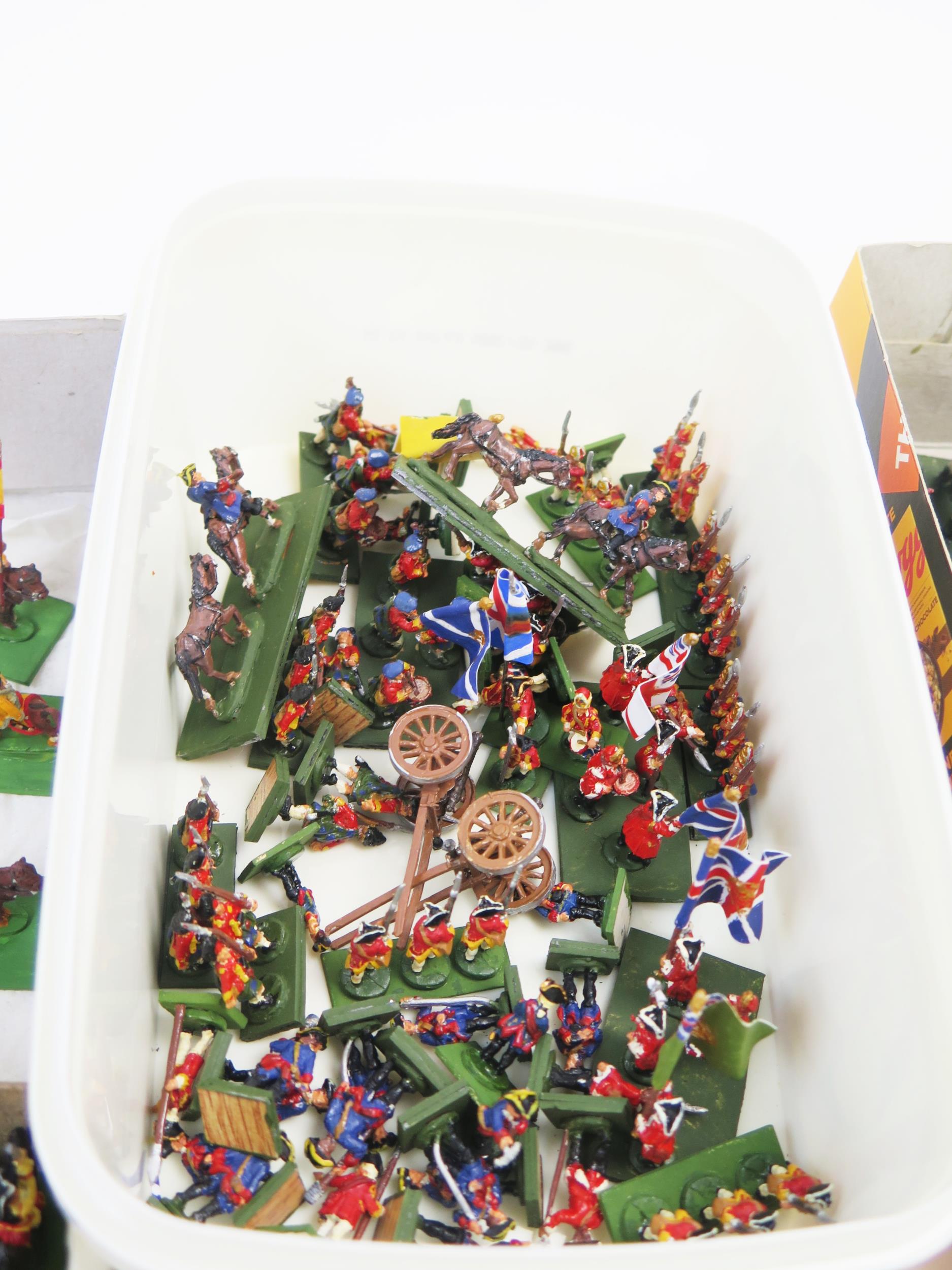 Extensive Collection of Miniature Metal Painted Soldiers War Gaming ...