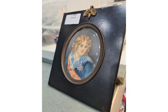 After Eugene Isabey. Portrait miniature depicting 'The King of Rome ...