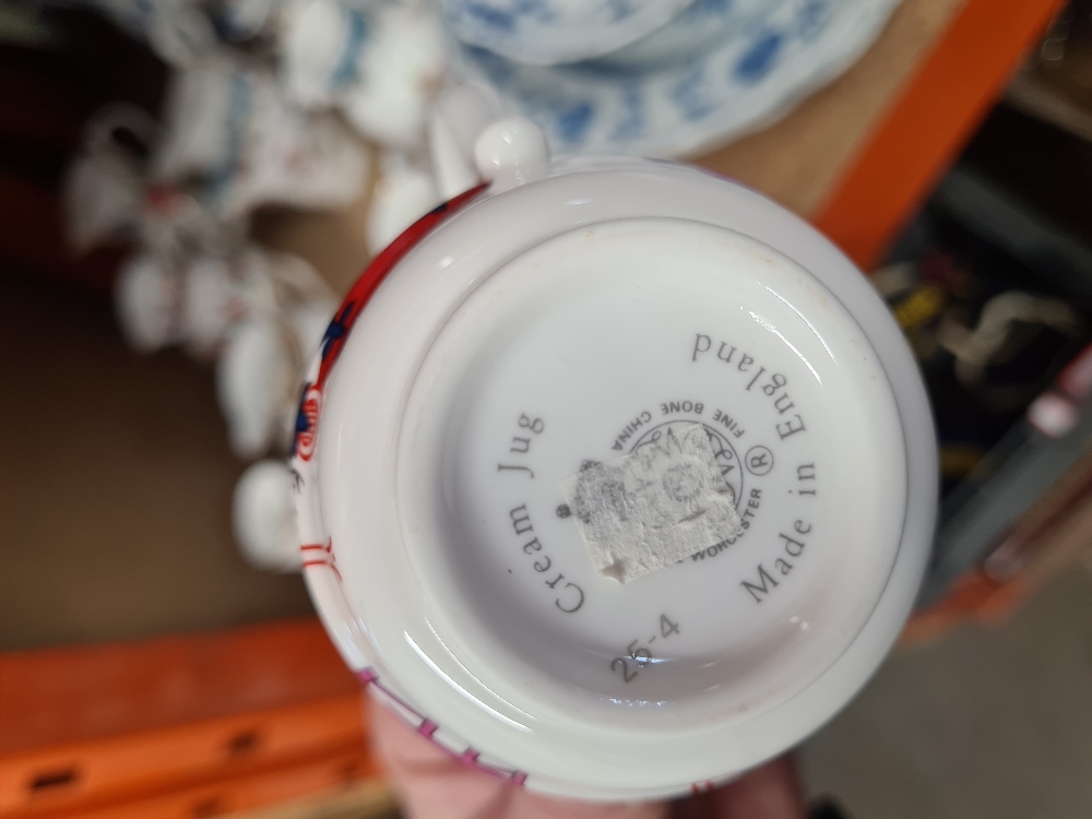 A quantity of reproduction Royal Worcester jugs and sundry