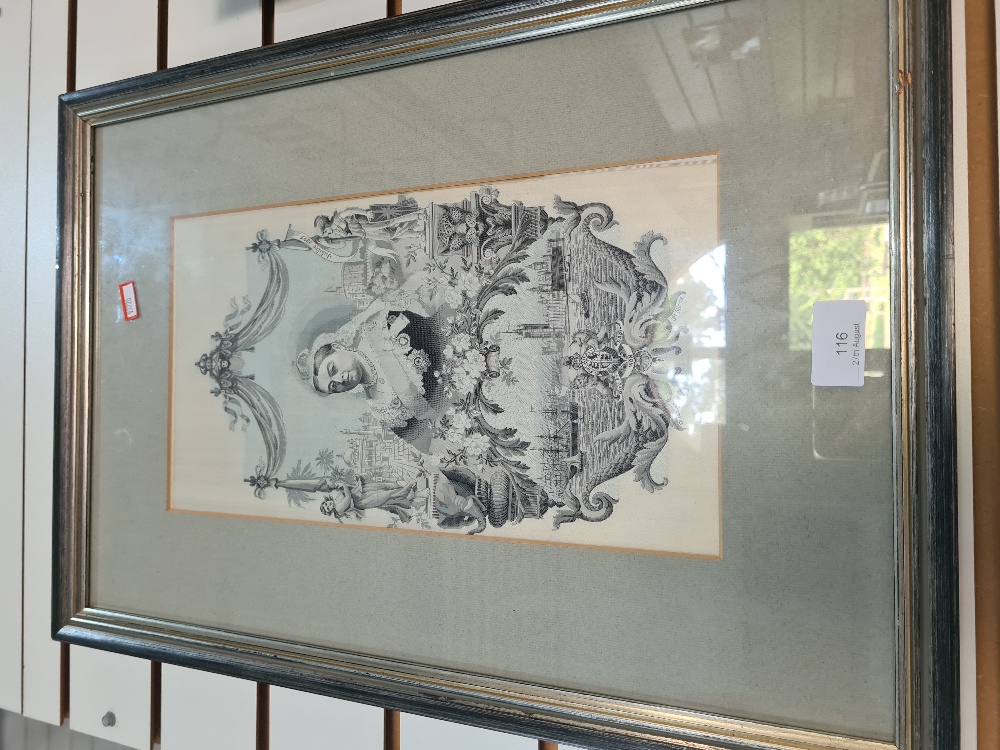S. Etienne, Queen Victoria, Jubilee 1897, a silk panel of the Queen ...