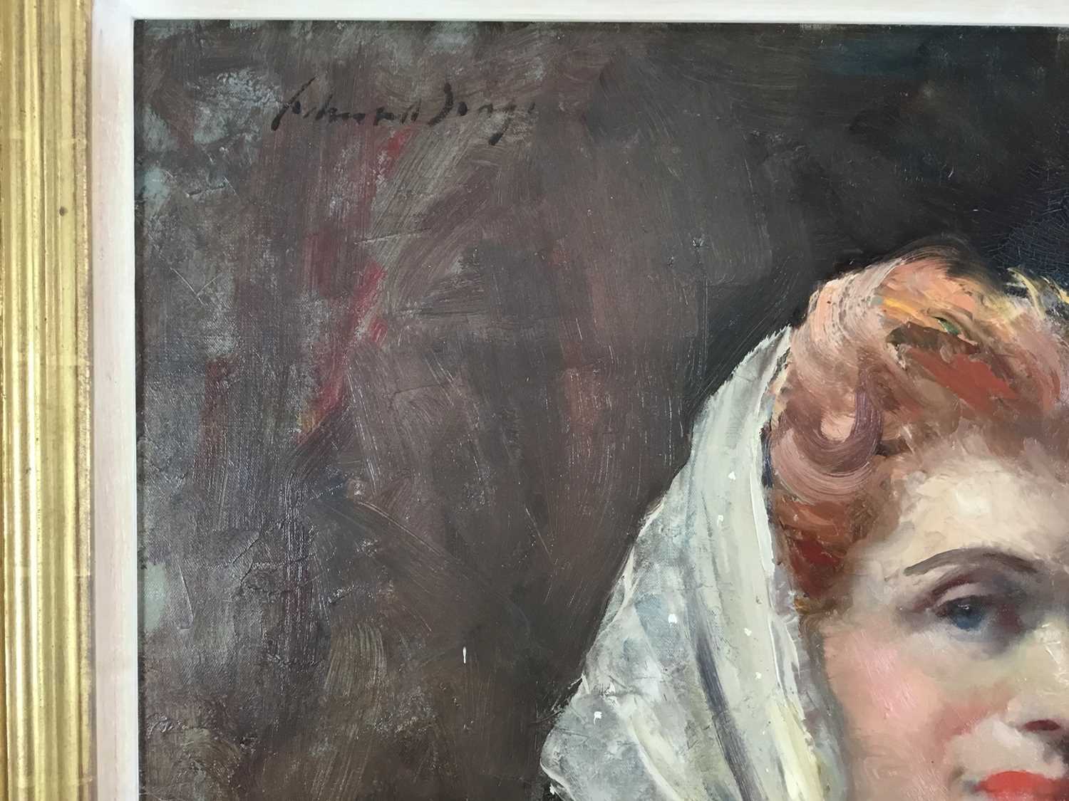 *Edward Seago (1910-1974) oil on canvas - Portrait of Mrs Cyril ...