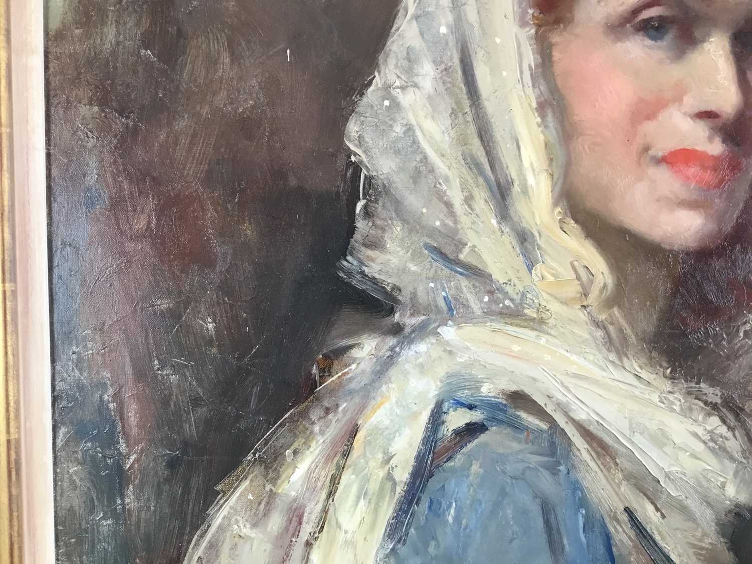 *Edward Seago (1910-1974) oil on canvas - Portrait of Mrs Cyril ...